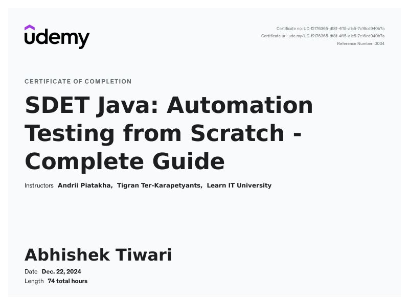 Abhishek Tiwari on LinkedIn: #automationjourney #java #selenium # ... Abhishek Tiwari on LinkedIn: #automationjourney #java #selenium # ...