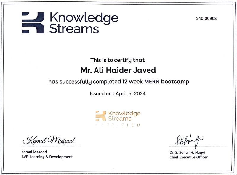🚀 Exciting News! I've recently completed a 3-month MERN Stack boot camp ... 🚀 Exciting News! I've recently completed a 3-month MERN Stack boot camp ...