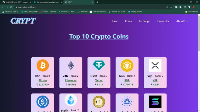 vikas singh on LinkedIn: #crypt #reactjs #html #css #javascript # ... vikas singh on LinkedIn: #crypt #reactjs #html #css #javascript # ...