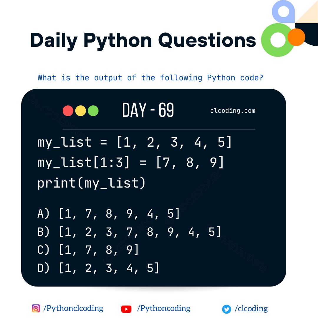 Python Coding on LinkedIn: Python Coding challenge - Day 69 | What is ... Python Coding on LinkedIn: Python Coding challenge - Day 69 | What is ...