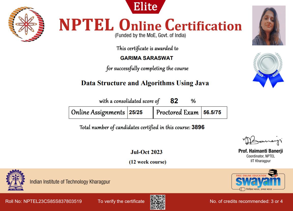 Garima Saraswat on LinkedIn: #nptel #datastructures #algorithms #java # ... Garima Saraswat on LinkedIn: #nptel #datastructures #algorithms #java # ...