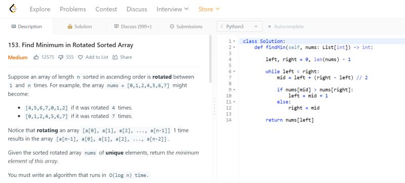 How Binary Search solved LeetCode Problem #153 | Jaweria Batool posted ... How Binary Search solved LeetCode Problem #153 | Jaweria Batool posted ...