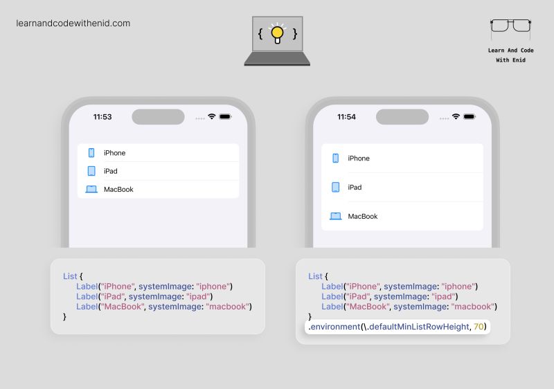 Learn And Code With Enid on LinkedIn: SwiftUI Tip💡 Easily adjust the ... Learn And Code With Enid on LinkedIn: SwiftUI Tip💡 Easily adjust the ...