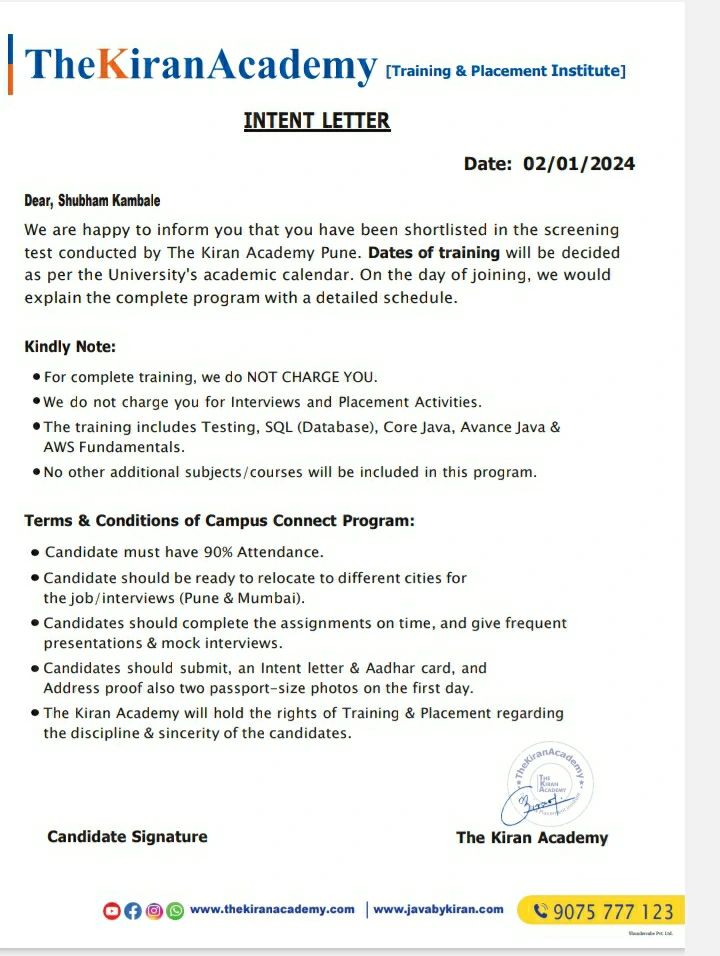 Shubham Kambale on LinkedIn: #java #sql #aws #techtraining Shubham Kambale on LinkedIn: #java #sql #aws #techtraining