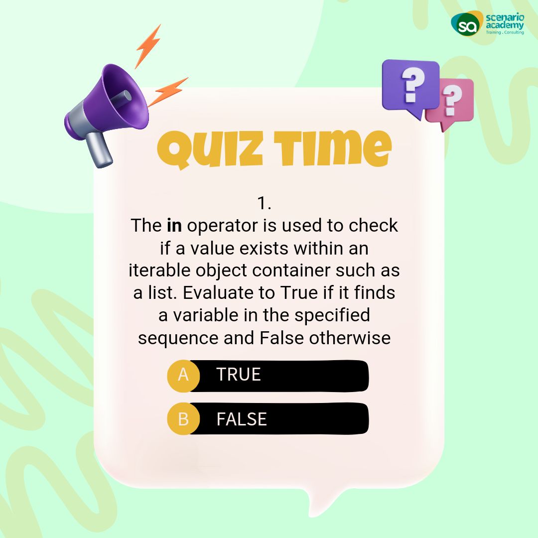 Scenario Academy on LinkedIn: #scenarioacademy #pythonquiz # ... Scenario Academy on LinkedIn: #scenarioacademy #pythonquiz # ...