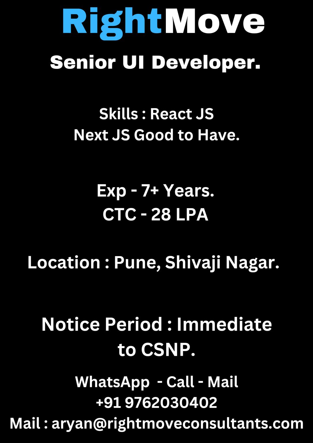 Aryan C on LinkedIn: #reactjs #nextjs #hiringnow #hiringalert #rightmove Aryan C on LinkedIn: #reactjs #nextjs #hiringnow #hiringalert #rightmove