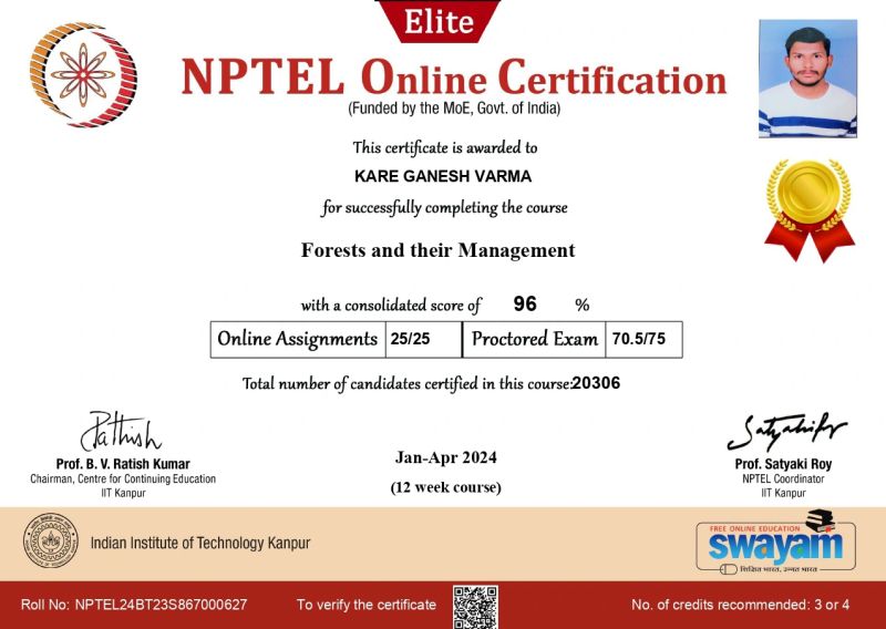 Ganesh Varma Kare on LinkedIn: #nptel #forestry #sustainability # ... Ganesh Varma Kare on LinkedIn: #nptel #forestry #sustainability # ...