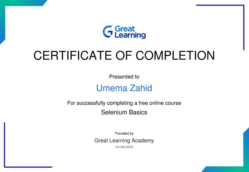 Umema Zahid on LinkedIn: I am excited to share that I have successfully ... Umema Zahid on LinkedIn: I am excited to share that I have successfully ...
