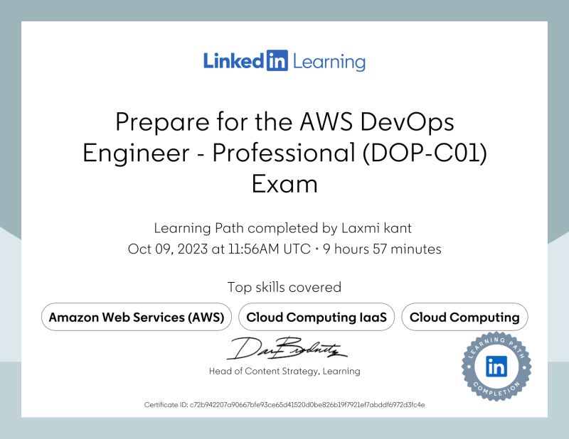 Laxmi kant on LinkedIn: Certificate of Completion Laxmi kant on LinkedIn: Certificate of Completion