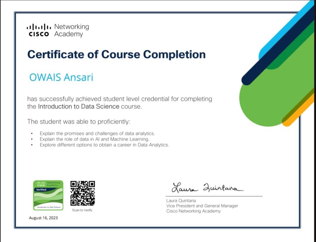 Owais Ansari on LinkedIn: #datascience #cisconetworkingacademy # ... Owais Ansari on LinkedIn: #datascience #cisconetworkingacademy # ...