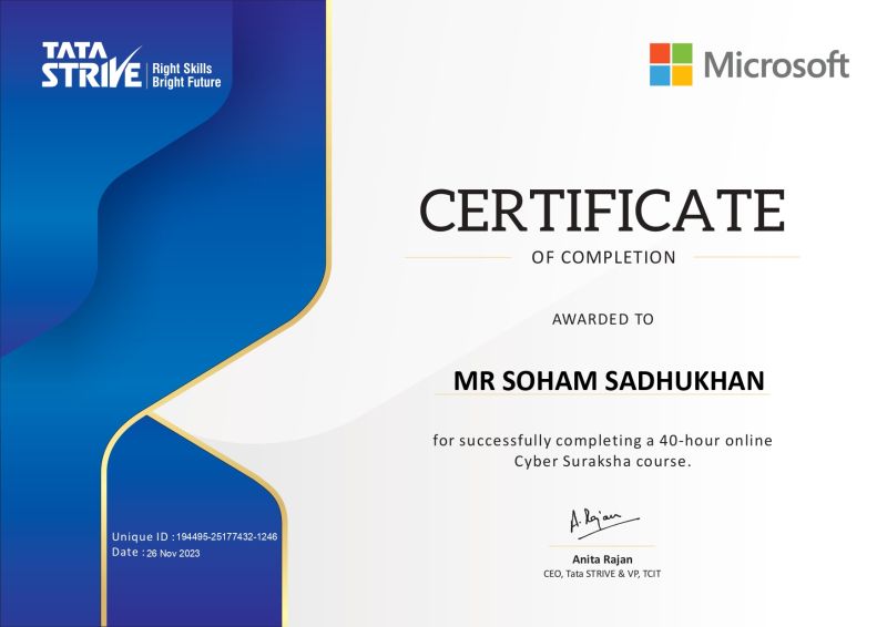 Soham Sadhukhan on LinkedIn: #microsoft #tatastrive #learning # ... Soham Sadhukhan on LinkedIn: #microsoft #tatastrive #learning # ...