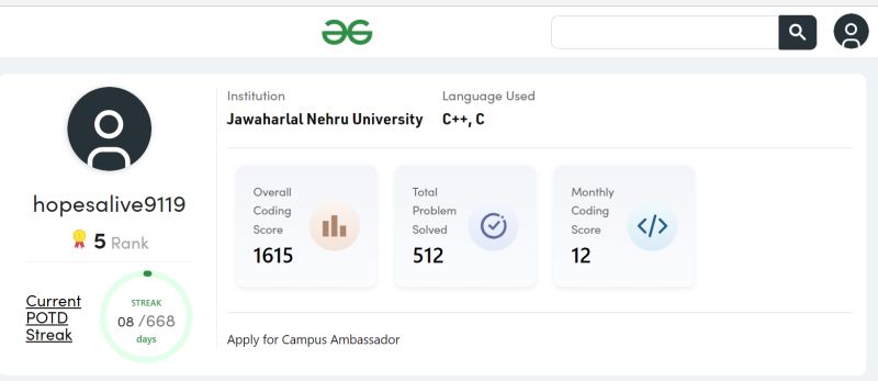 Ashutosh Pandey on LinkedIn: #dsa #coding #nevergiveup #striver #gfg # ... Ashutosh Pandey on LinkedIn: #dsa #coding #nevergiveup #striver #gfg # ...