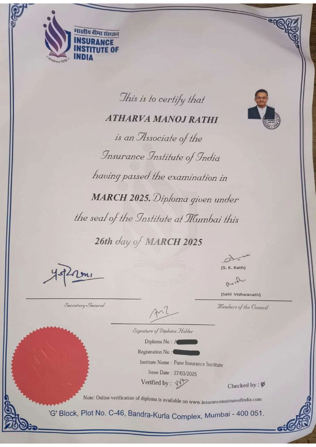 Excited to Share a Milestone in My Insurance Journey! | Atharva Manoj Rathi Excited to Share a Milestone in My Insurance Journey! | Atharva Manoj Rathi