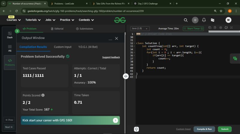 #gfg160daysofproblemsolving #keepcoding #geeksforgeekschallenge #gfg160 ... #gfg160daysofproblemsolving #keepcoding #geeksforgeekschallenge #gfg160 ...