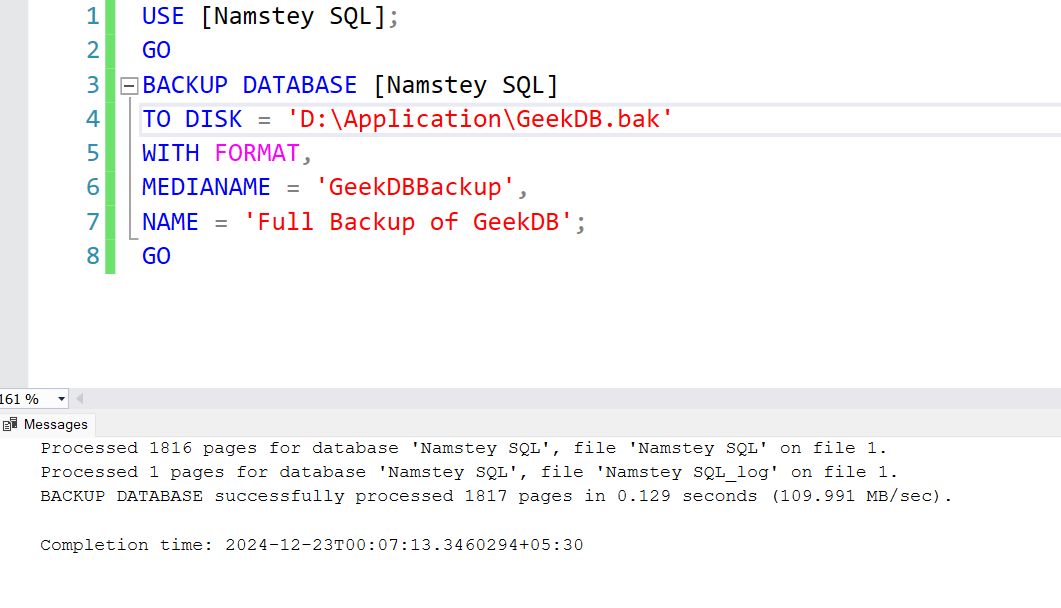 Ankit Kumar on LinkedIn: #sqlserver #databackup #sql #dataintegrity # ... Ankit Kumar on LinkedIn: #sqlserver #databackup #sql #dataintegrity # ...