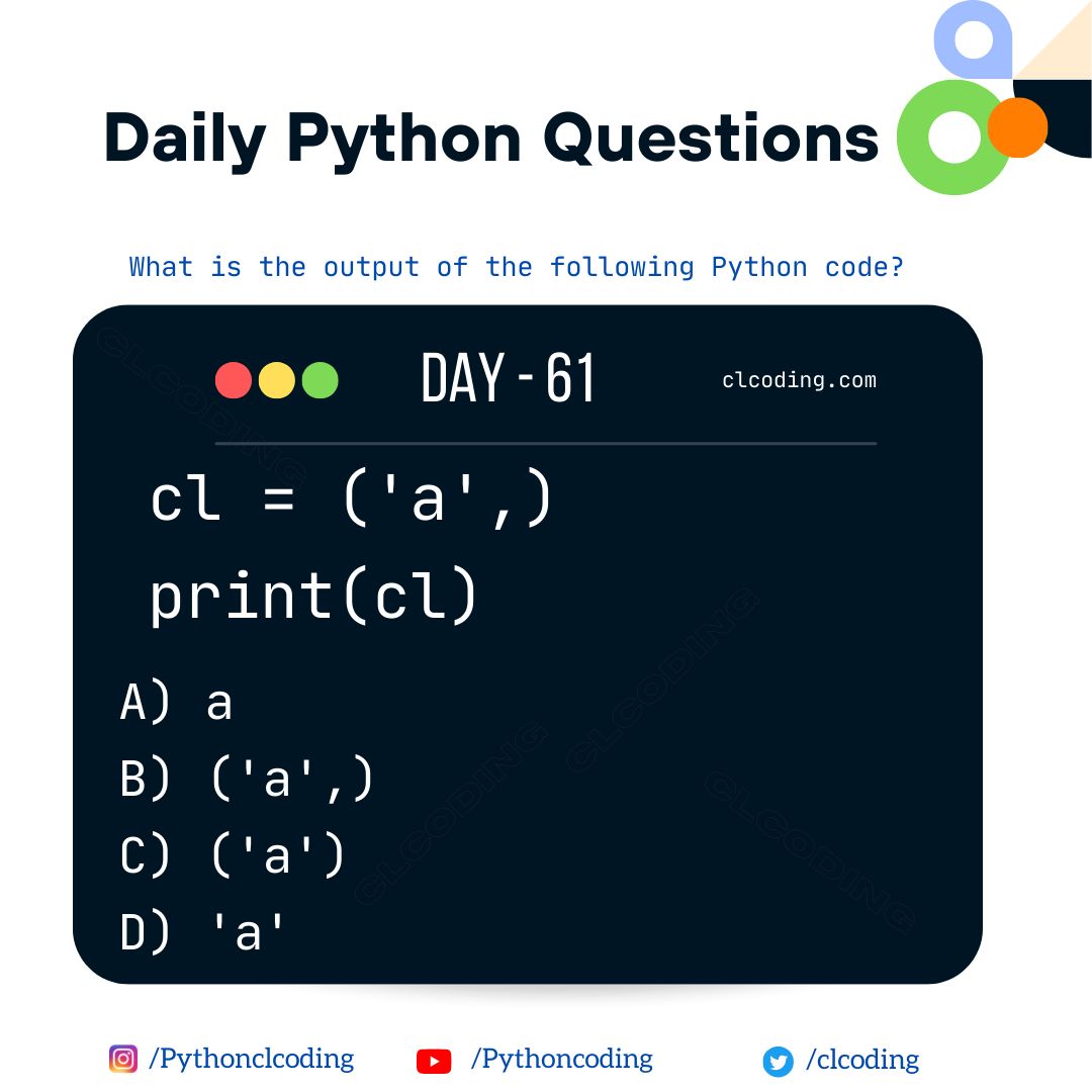 Python Coding on LinkedIn: Python Coding challenge - Day 61 | What is ... Python Coding on LinkedIn: Python Coding challenge - Day 61 | What is ...