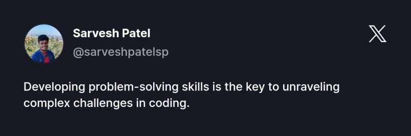 Sarvesh Patel on LinkedIn: #coding #tech #dsa #problemsolving | 16 comments Sarvesh Patel on LinkedIn: #coding #tech #dsa #problemsolving | 16 comments