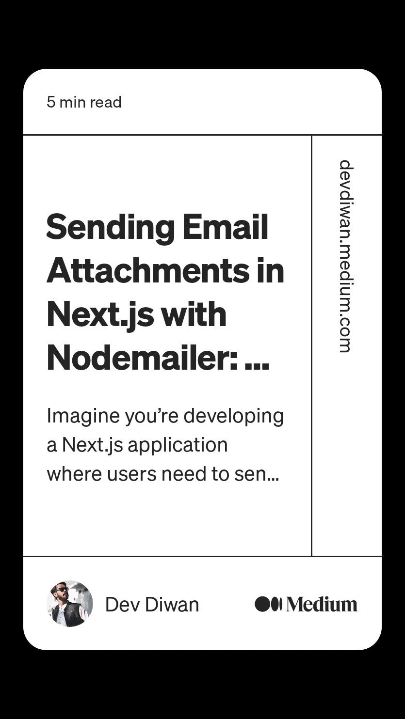 Sameem Abbas on LinkedIn: #nextjs #nodemailer #webdevelopment # ... Sameem Abbas on LinkedIn: #nextjs #nodemailer #webdevelopment # ...