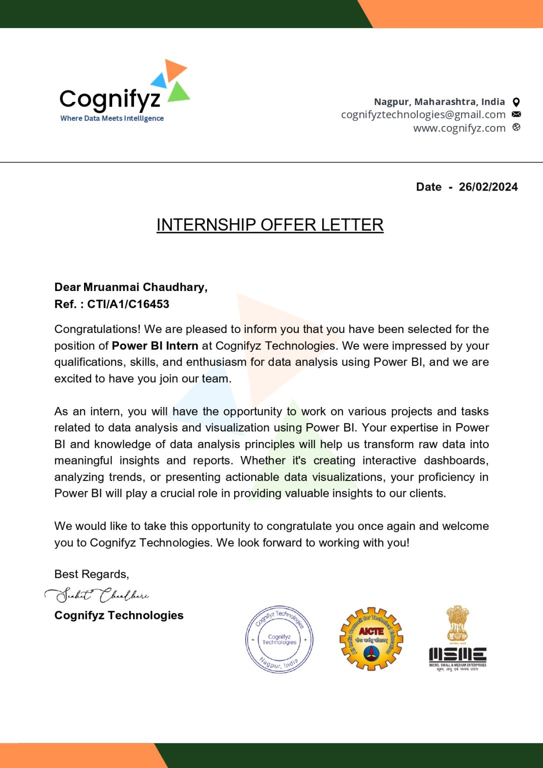 Starting Power BI internship at Cognifyz Technologies | Mruanmai ... Starting Power BI internship at Cognifyz Technologies | Mruanmai ...