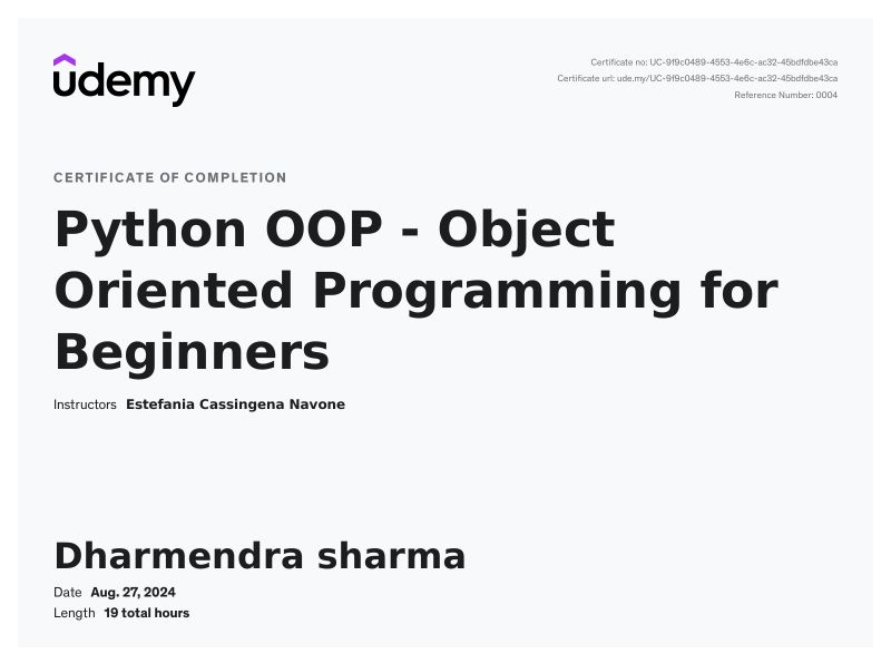 Dharmendra Sharma on LinkedIn: Python OOPS programming for Beginners is ... Dharmendra Sharma on LinkedIn: Python OOPS programming for Beginners is ...