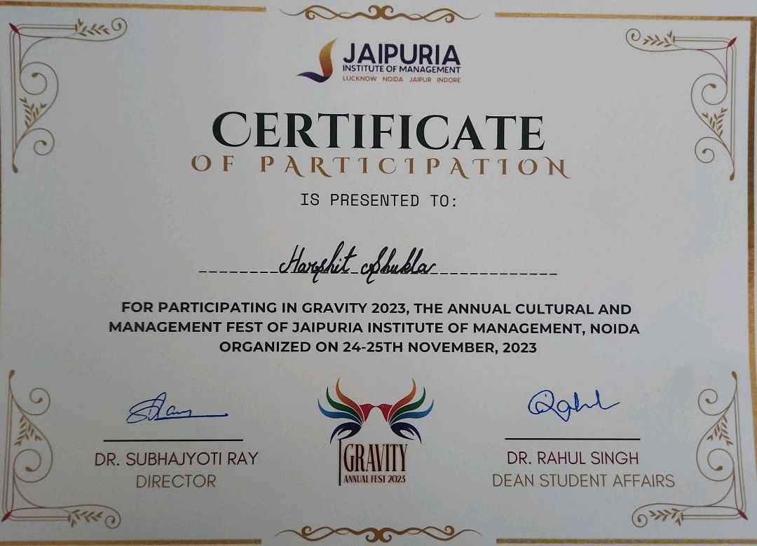 Participated in APC Committee's Case Study Competition | Harshit Shukla ... Participated in APC Committee's Case Study Competition | Harshit Shukla ...
