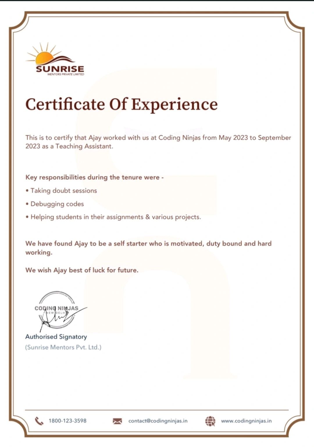 Ajay kalonia on LinkedIn: #codingninjas #cn #teachingassistant #react # ... Ajay kalonia on LinkedIn: #codingninjas #cn #teachingassistant #react # ...