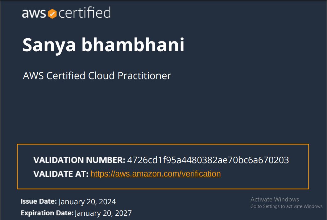 Sanya Bhambhani on LinkedIn: #awscertified #awscloud #cloudservices # ... Sanya Bhambhani on LinkedIn: #awscertified #awscloud #cloudservices # ...