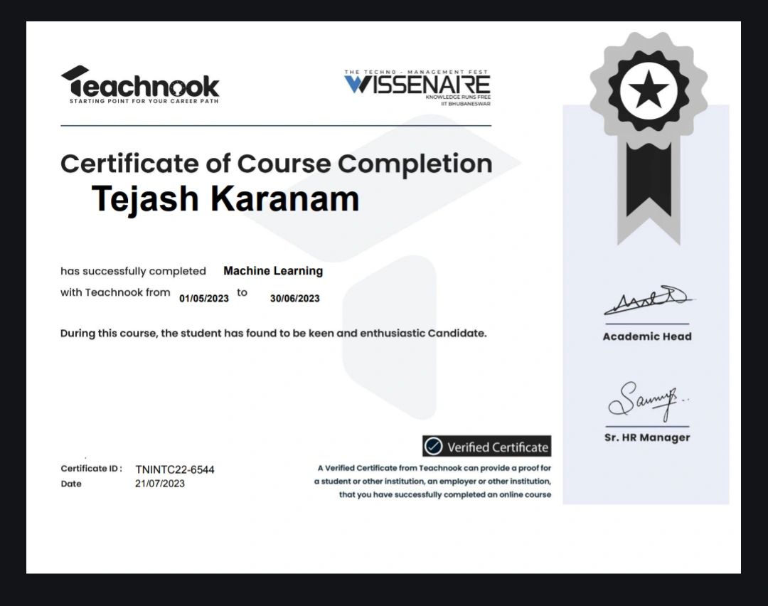 Tejash Karanam on LinkedIn: #python #machinelearning #newbeginnings Tejash Karanam on LinkedIn: #python #machinelearning #newbeginnings