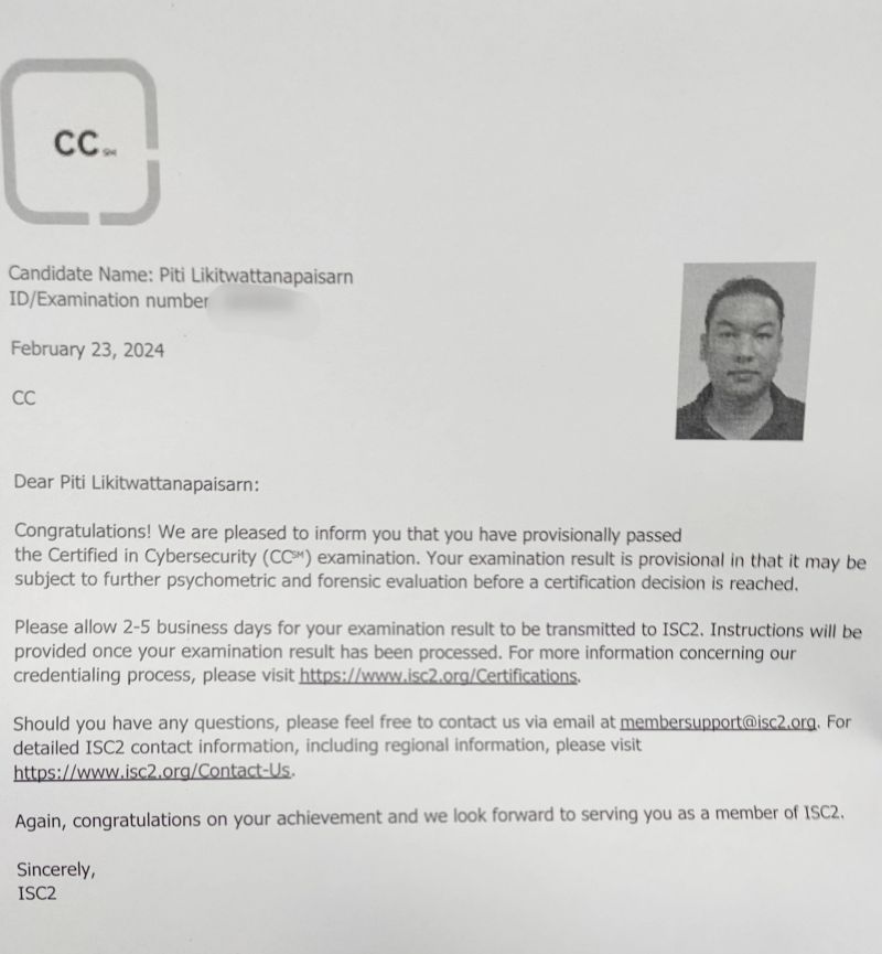 Piti Likitwattanapaisarn on LinkedIn: I've just passed ISC2 Certified ... Piti Likitwattanapaisarn on LinkedIn: I've just passed ISC2 Certified ...