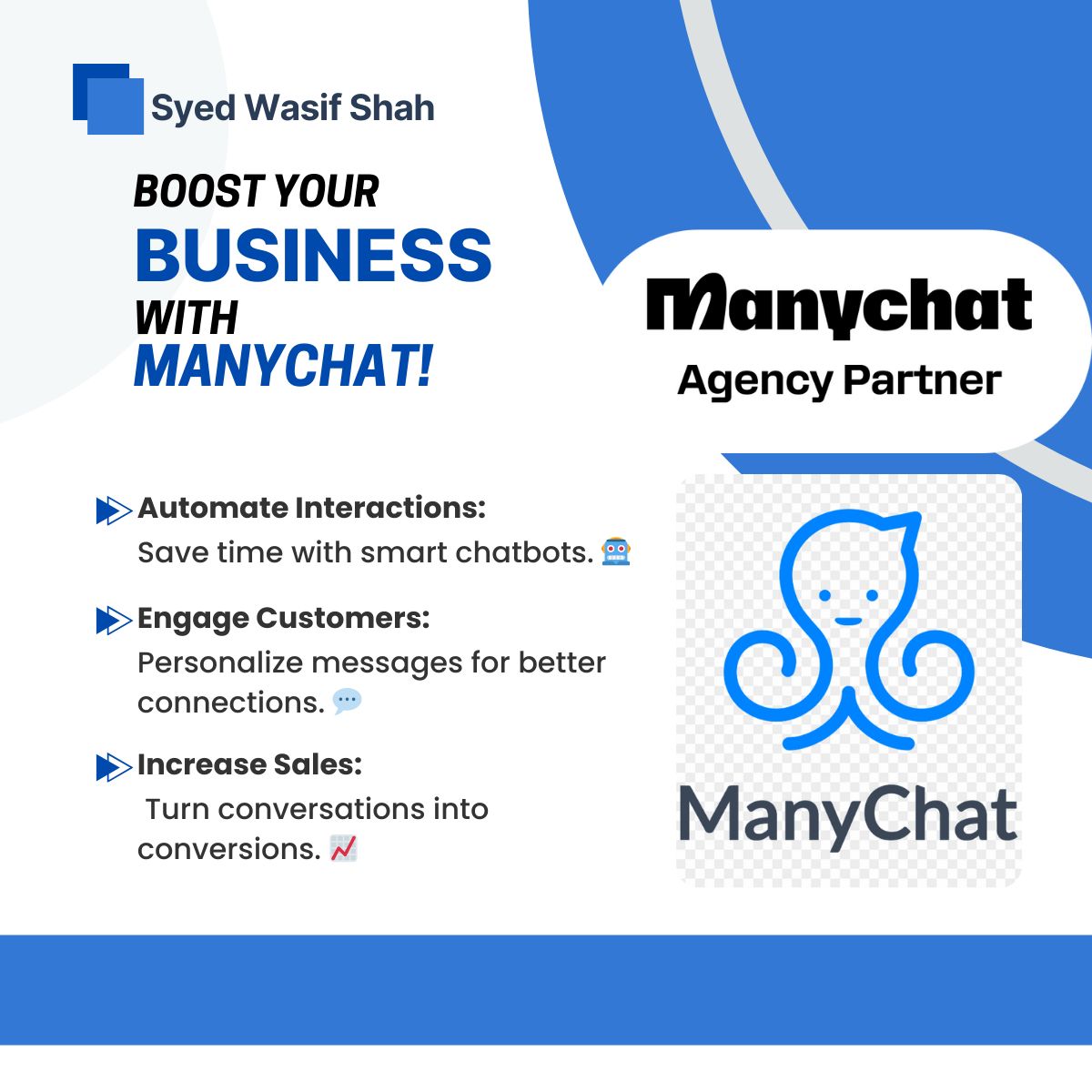 Syed Wasif Shah on LinkedIn: #manychat #chatbots #customerservice # ... Syed Wasif Shah on LinkedIn: #manychat #chatbots #customerservice # ...