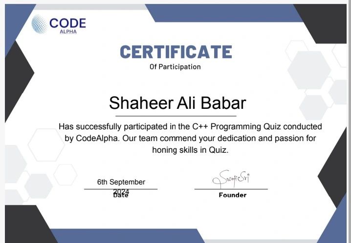 Shaheer Ali Babar on LinkedIn: #cpp #programming #continuouslearning # ... Shaheer Ali Babar on LinkedIn: #cpp #programming #continuouslearning # ...