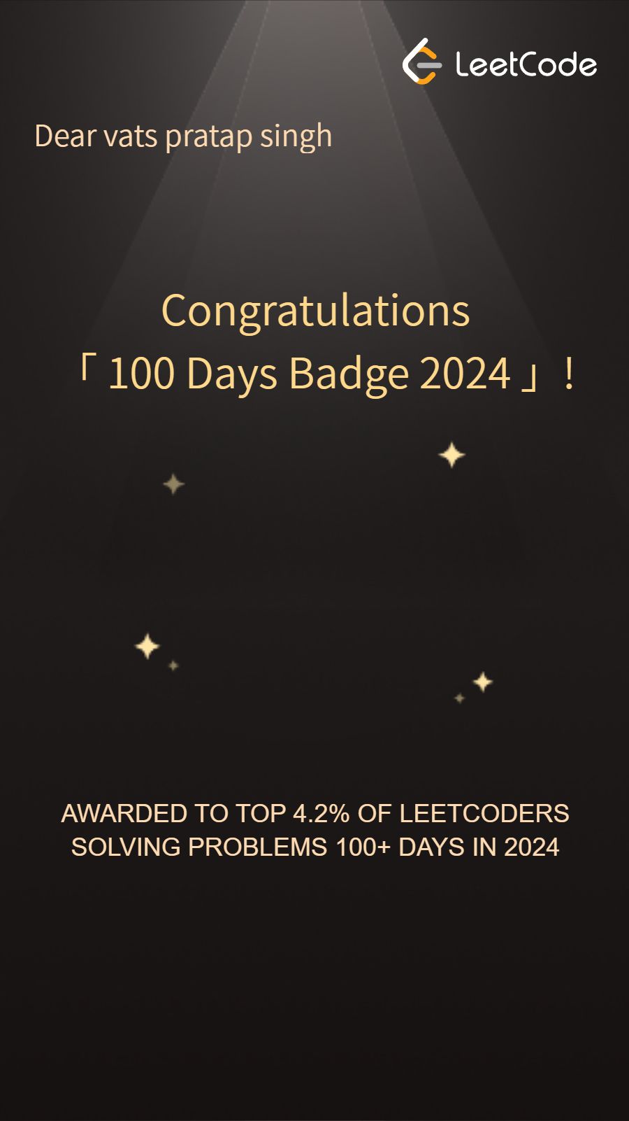 Vats Pratap Singh on LinkedIn: #leetcode #100daysofcode #consistency # ... Vats Pratap Singh on LinkedIn: #leetcode #100daysofcode #consistency # ...