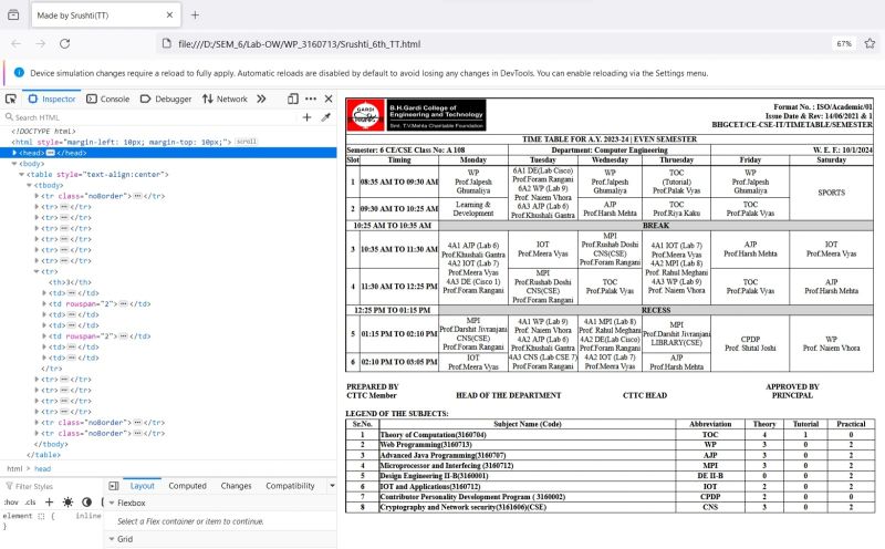 How I created a timetable for my college | Srushti Vasoya posted on the ... How I created a timetable for my college | Srushti Vasoya posted on the ...
