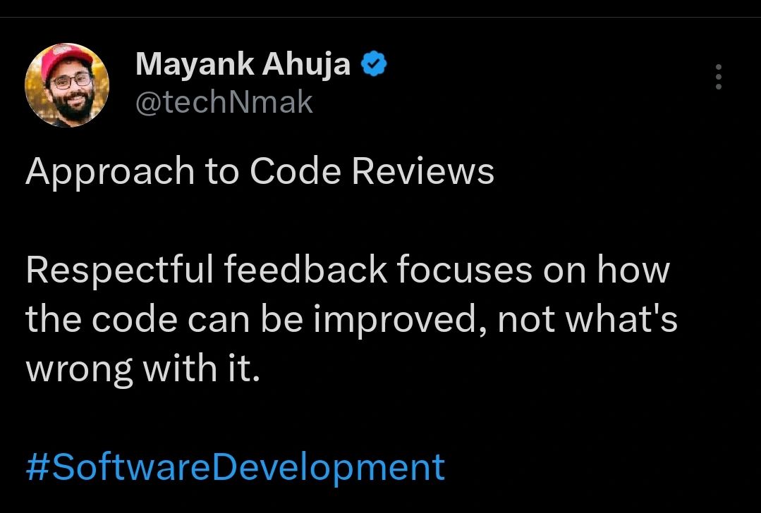 Mayank Ahuja on LinkedIn: #codereviews #softwaredevelopment Mayank Ahuja on LinkedIn: #codereviews #softwaredevelopment