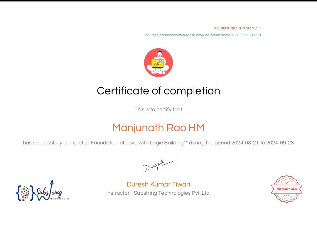Manjunath HM on LinkedIn: #java #programming #mysql #oop # ... Manjunath HM on LinkedIn: #java #programming #mysql #oop # ...