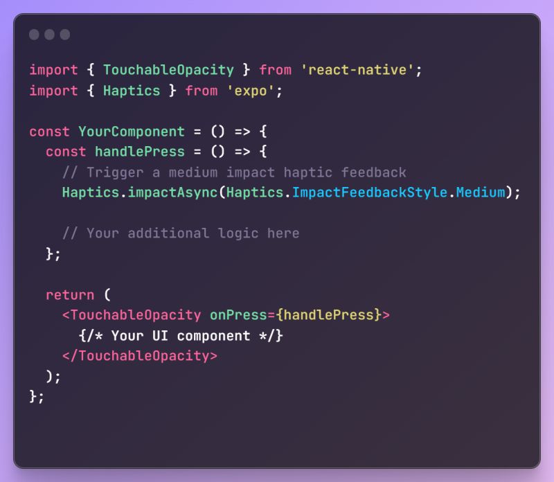 How to use Haptics feedback in React Native | prateek rane posted on ... How to use Haptics feedback in React Native | prateek rane posted on ...