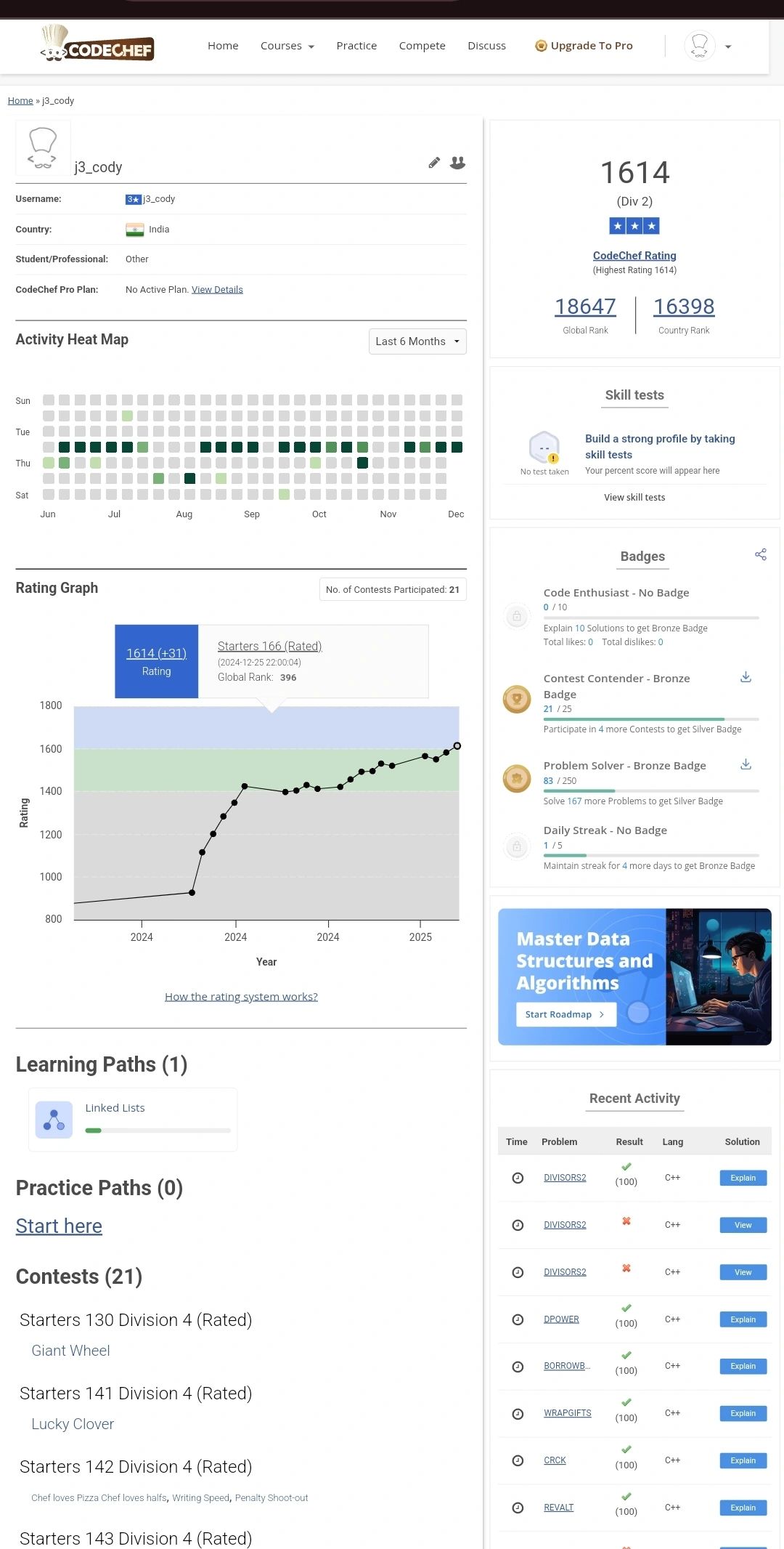 Jatin Patidar on LinkedIn: #codechef #competitiveprogramming #growth # ... Jatin Patidar on LinkedIn: #codechef #competitiveprogramming #growth # ...