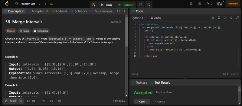 Naman Awasthi on LinkedIn: #100daysofcode #mergeintervals #leetcode # ... Naman Awasthi on LinkedIn: #100daysofcode #mergeintervals #leetcode # ...
