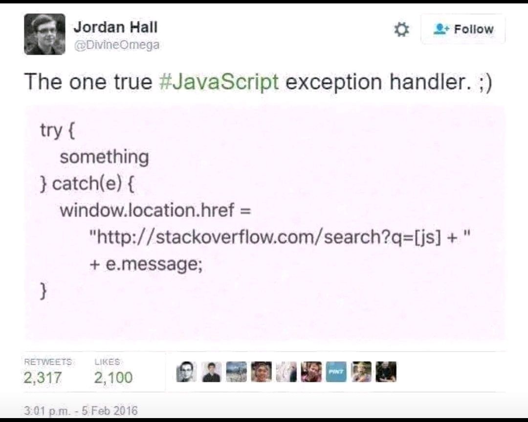 Mayank Pandey on LinkedIn: #javascript #exception #stackoverflow Mayank Pandey on LinkedIn: #javascript #exception #stackoverflow