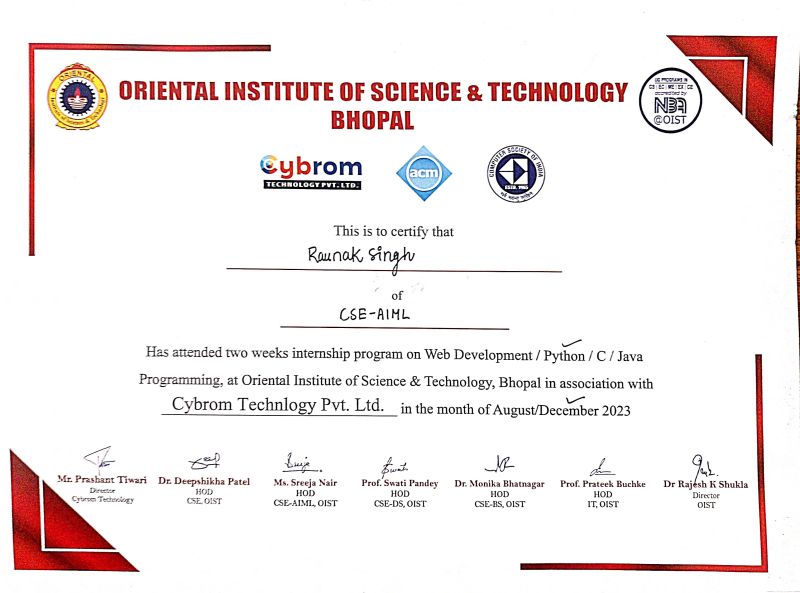Raunak Kumar Singh on LinkedIn: #python #programming #internship # ... Raunak Kumar Singh on LinkedIn: #python #programming #internship # ...