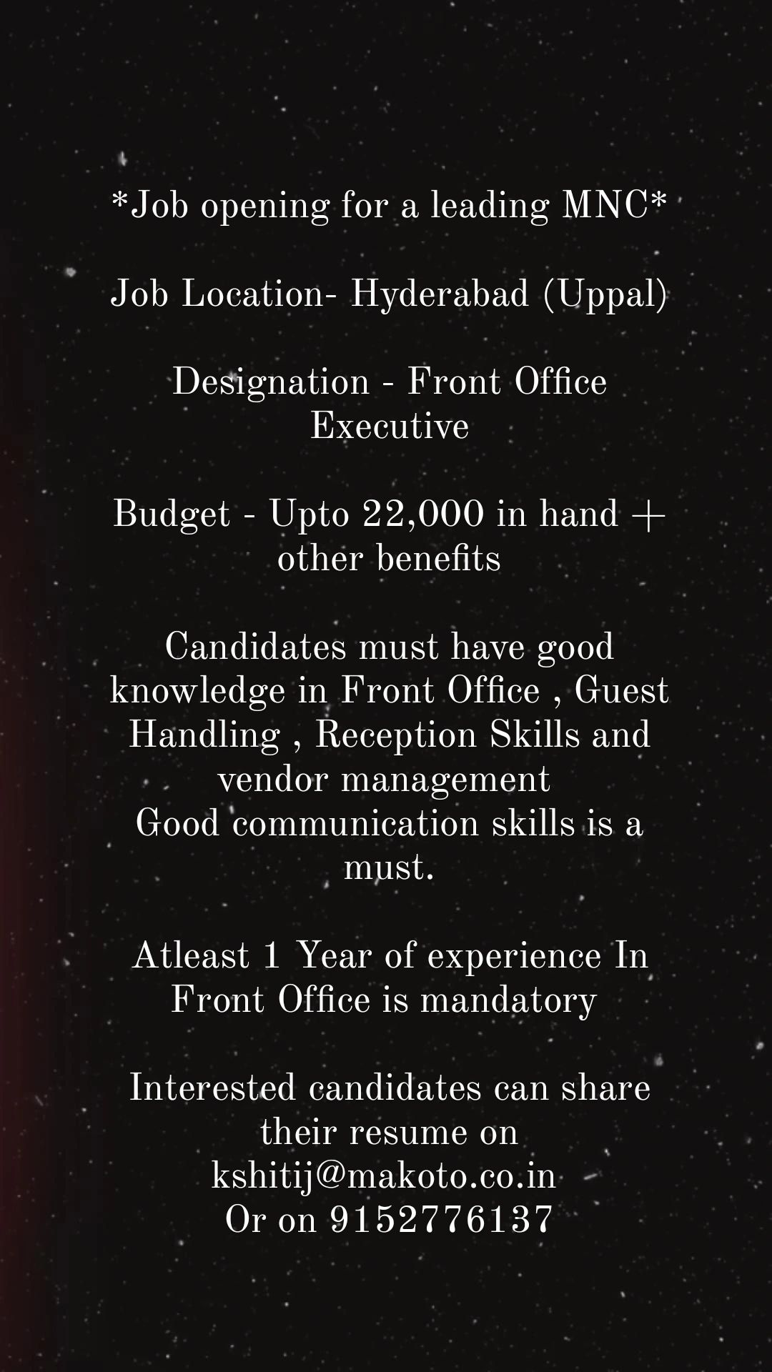 Kshitij Warankar on LinkedIn: #job #jobsonlinkedin #linkedin # ... Kshitij Warankar on LinkedIn: #job #jobsonlinkedin #linkedin # ...