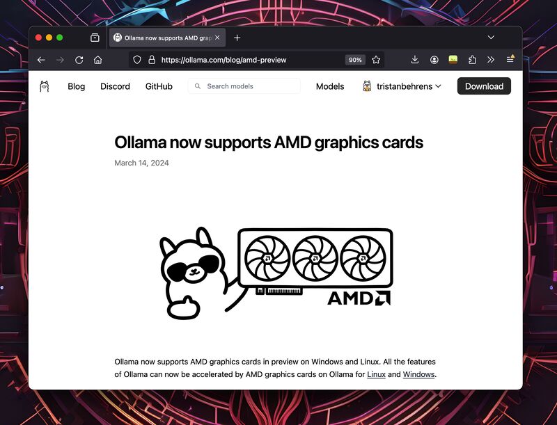 Dr. Tristan Behrens on LinkedIn: AMD-users, rejoice! Ollama is working ... Dr. Tristan Behrens on LinkedIn: AMD-users, rejoice! Ollama is working ...