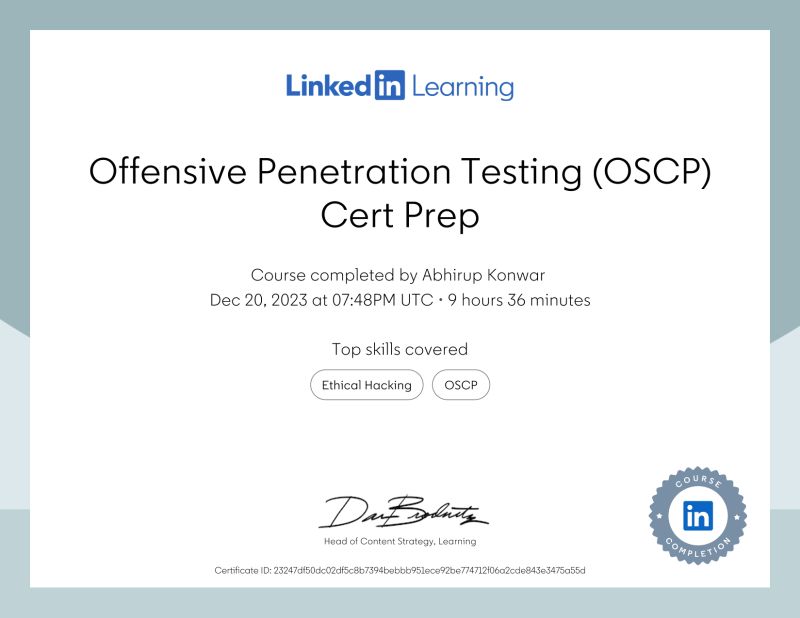 Abhirup Konwar on LinkedIn: Certificate of Completion Abhirup Konwar on LinkedIn: Certificate of Completion