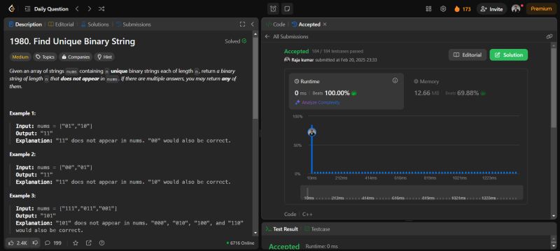 #leetcode #dsa #binarystrings #codingchallenge #linkedinfamily | Raja Kumar #leetcode #dsa #binarystrings #codingchallenge #linkedinfamily | Raja Kumar