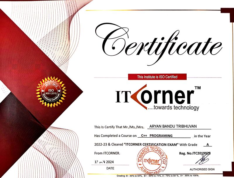 aditya wagh on LinkedIn: #cplusplus #programming #certification # ... aditya wagh on LinkedIn: #cplusplus #programming #certification # ...