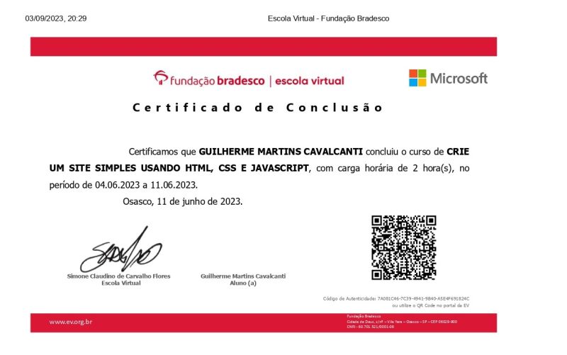 Guilherme Martins Cavalcanti on LinkedIn: Curso extra curricular de ... Guilherme Martins Cavalcanti on LinkedIn: Curso extra curricular de ...