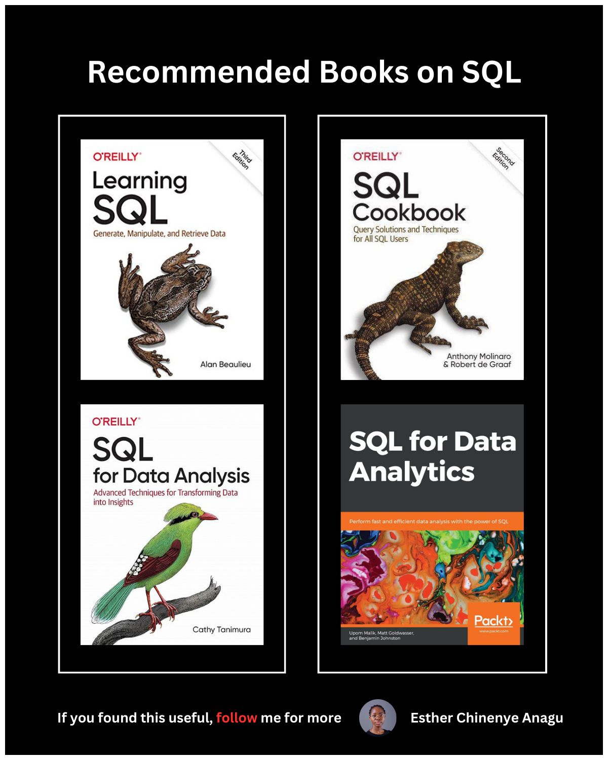 Esther Anagu, MBA on LinkedIn: #sql #datatools #dataanalytics #dataanalysis Esther Anagu, MBA on LinkedIn: #sql #datatools #dataanalytics #dataanalysis