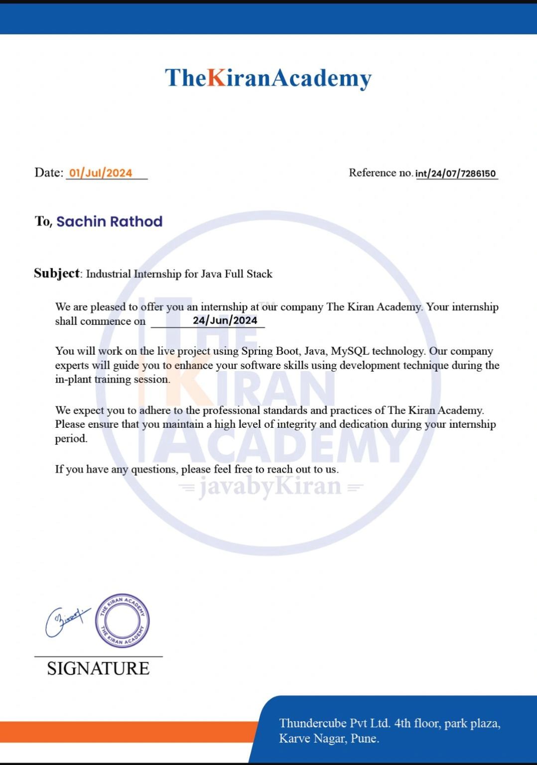 Sachin Rathod on LinkedIn: #the Kiran academy - Java by Kiran #kiran ... Sachin Rathod on LinkedIn: #the Kiran academy - Java by Kiran #kiran ...