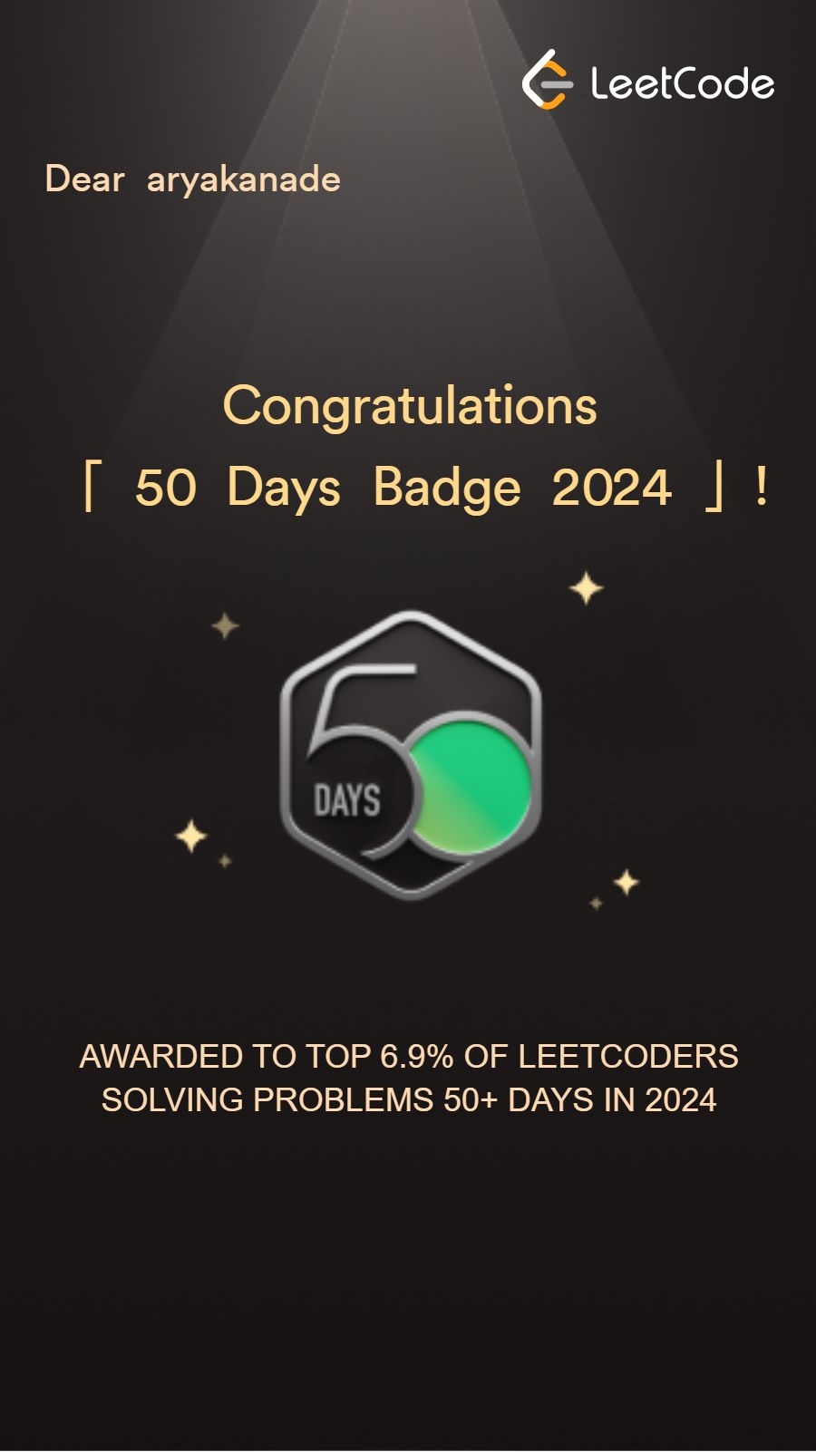 Arya K. on LinkedIn: 50 days badge LeetCode 🎉 #leetcode #datastructures ... Arya K. on LinkedIn: 50 days badge LeetCode 🎉 #leetcode #datastructures ...