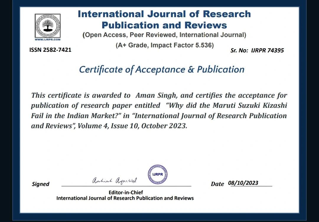 Aman Singh on LinkedIn: research certificate Aman Singh on LinkedIn: research certificate